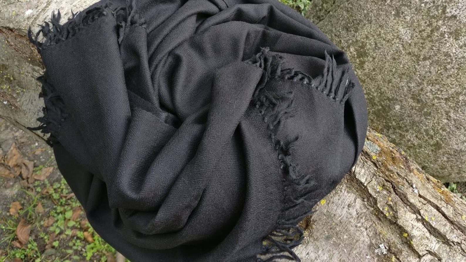 Extra Large Oversized Wool Scarf for Men or Women black Wool - Etsy UK