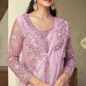 Trendy Jacket Style Saree - Etsy