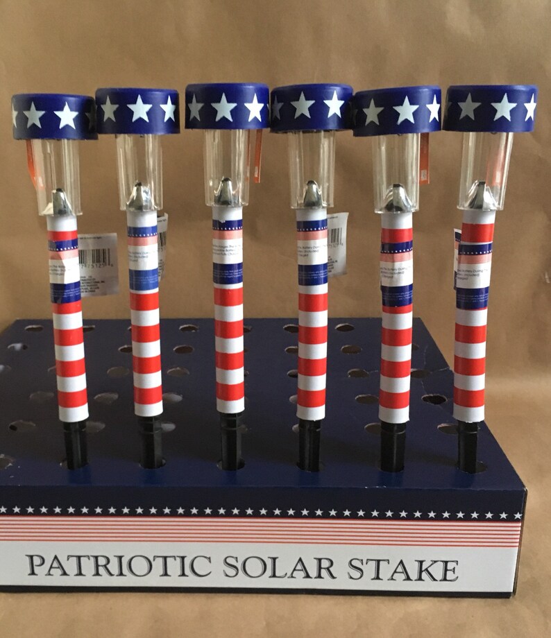 America Flag Colors Solar Pathway Lights Garden Lights Decor Solar ...
