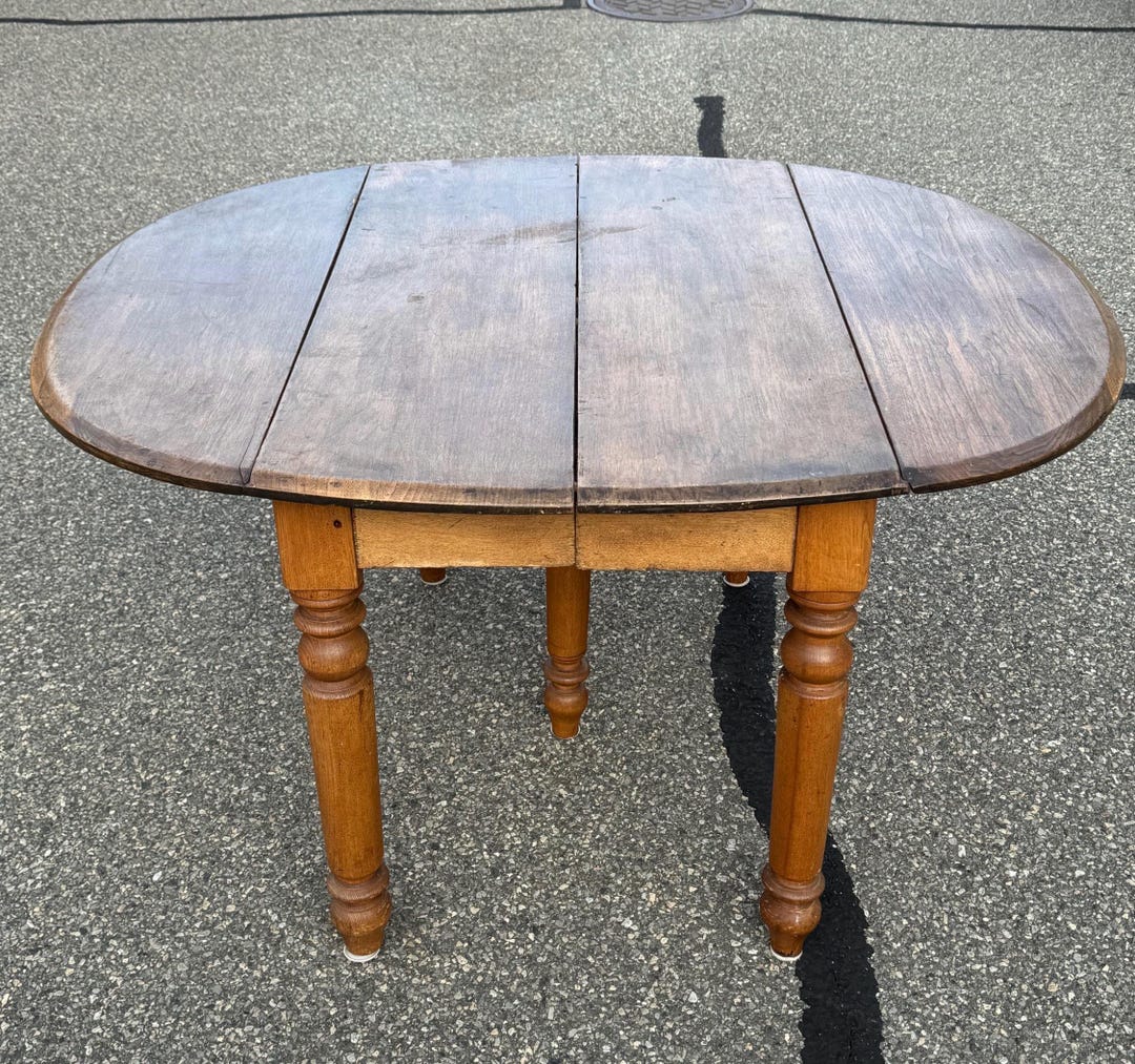 Antique Drop Leaf Wood Table - Etsy