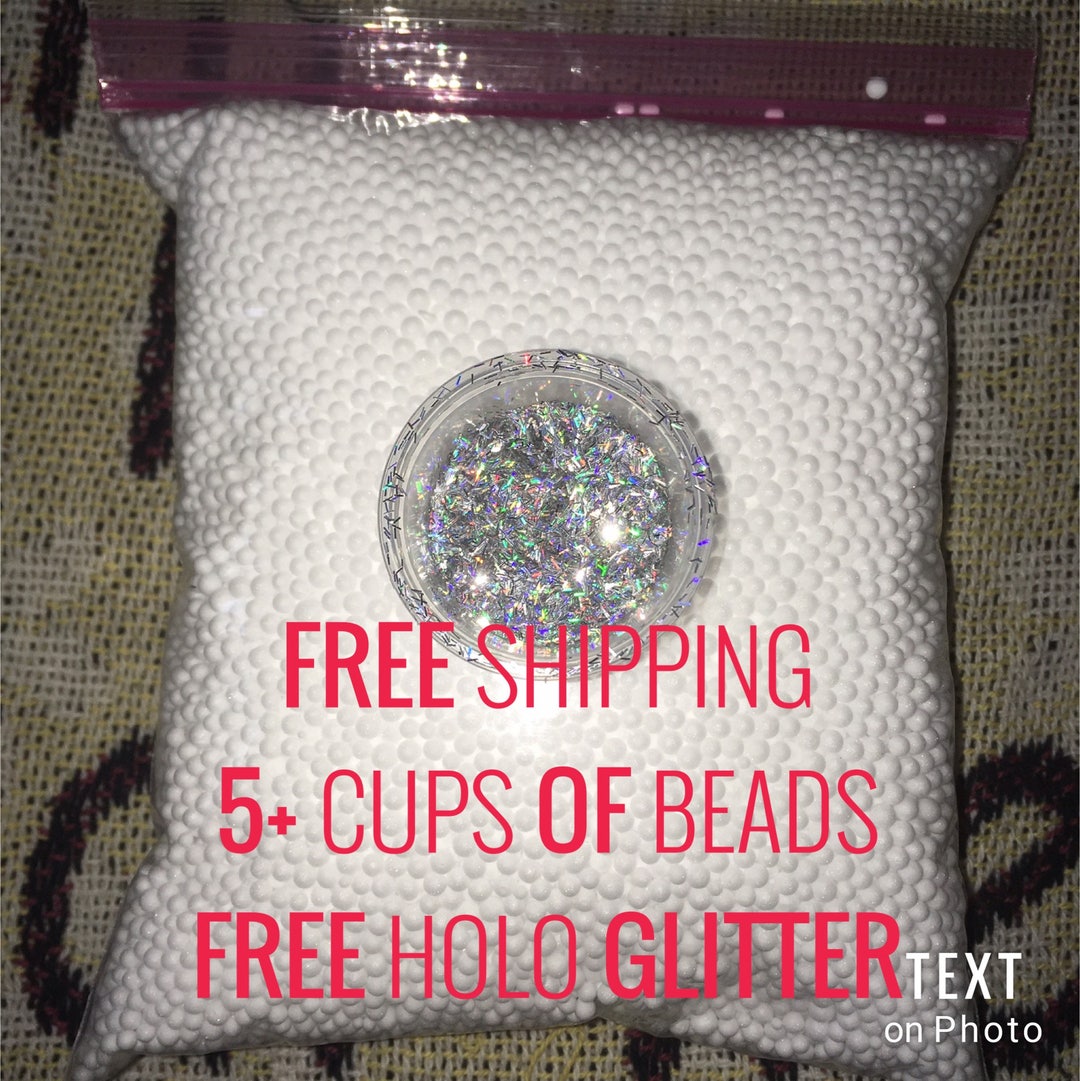 Slime Styrofoam Beads for Slime Micro Styrofoam Balls 40 Oz, Silver 3d ...
