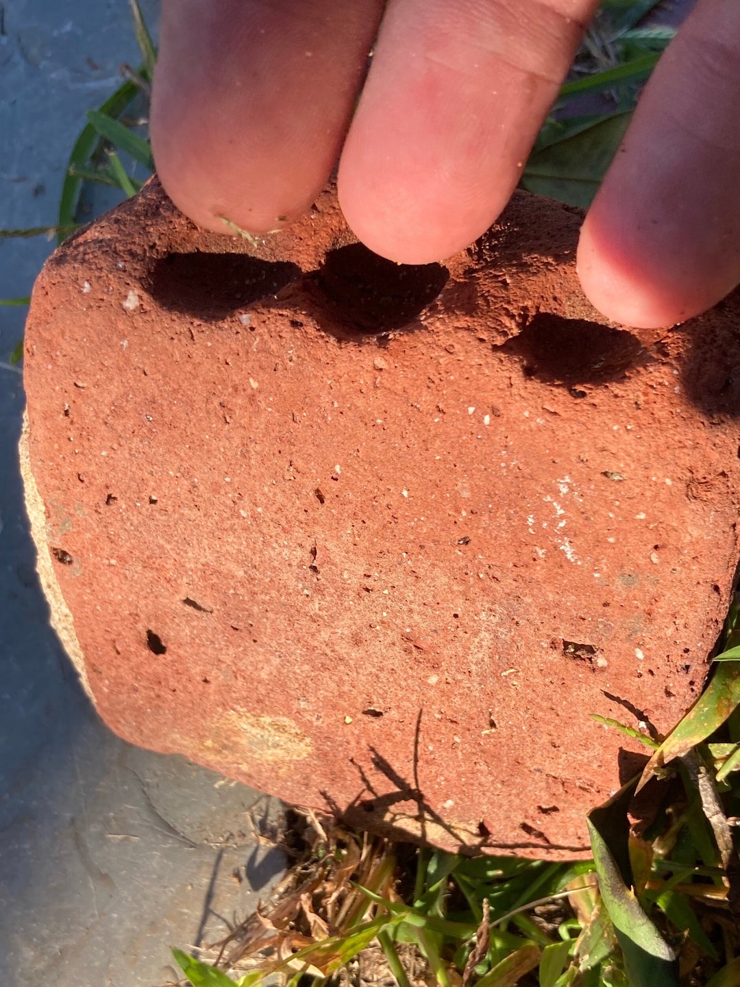 Reclaimed Brick Paver With Thumb and Finger Prints Sayre and Fisher - Etsy