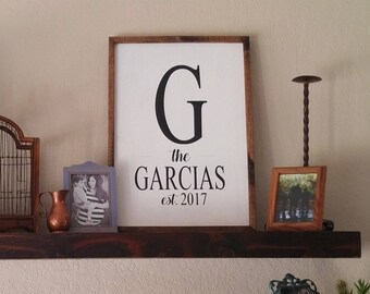 Family Established Custom Shiplap Sign - Last Name Personalized Wood ...