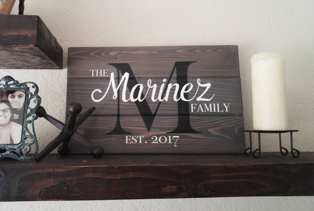Family Established Custom Shiplap Sign - Last Name Personalized Wood ...