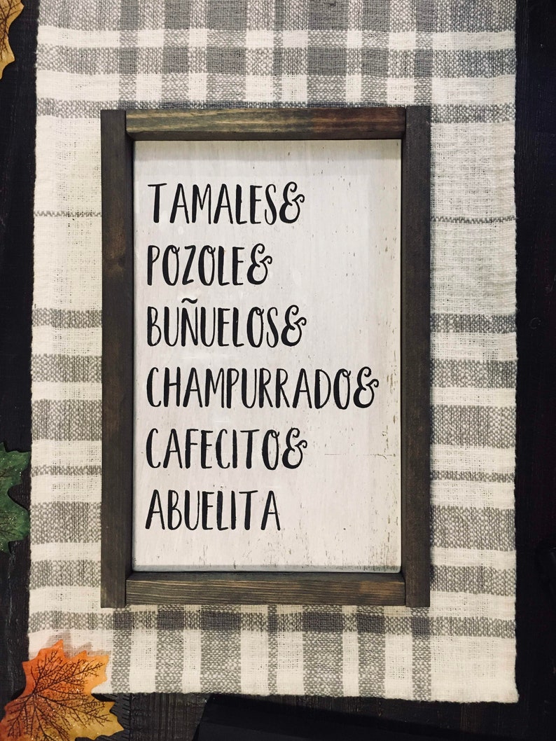 Mexican Kitchen Sign / Traditional Foods Wood Decor / Dining Room ...