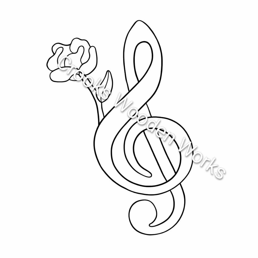 Rose Musical Note - Etsy