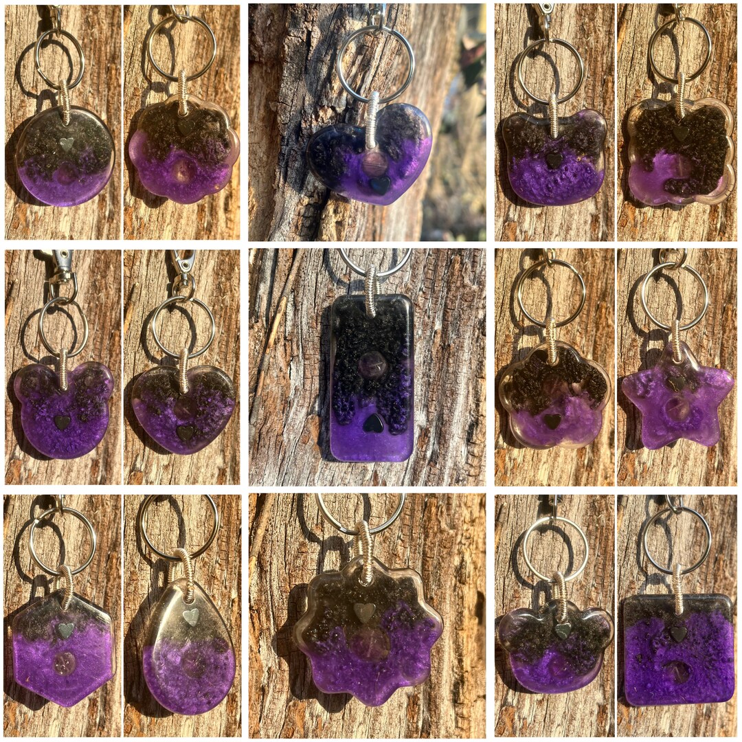 Amethyst Abyss Crystal Keychains - Etsy