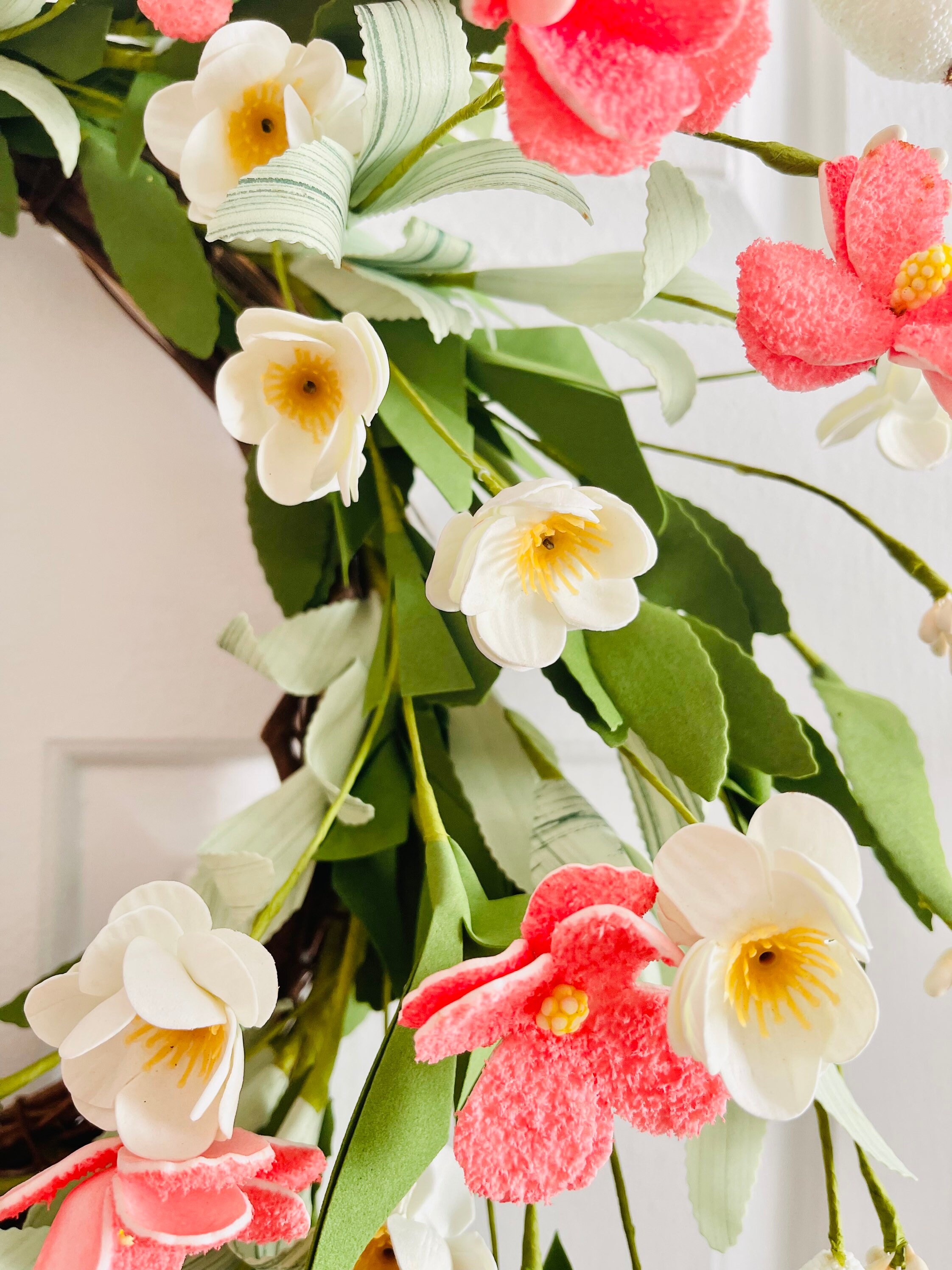 Spring Pink Flower Berry Wreath Spring Wreath for Front | Etsy