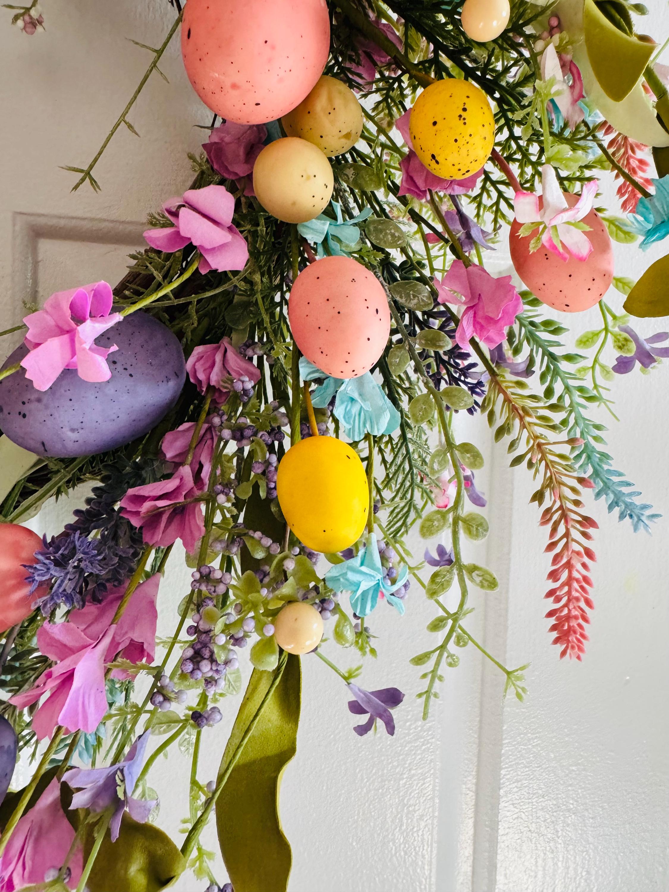 Easter Egg Wreath, Easter Wreath for Front Door, Egg Wreaths for Front ...
