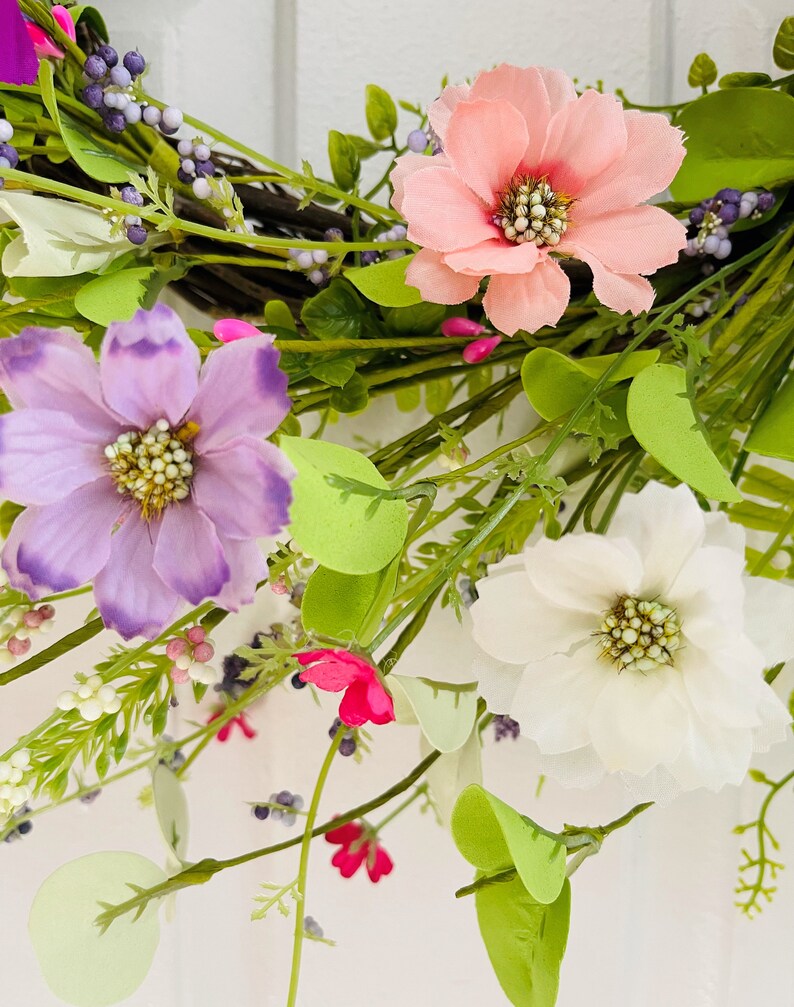 Spring Wreaths for Front Door Summer Flower Berry Wreath - Etsy