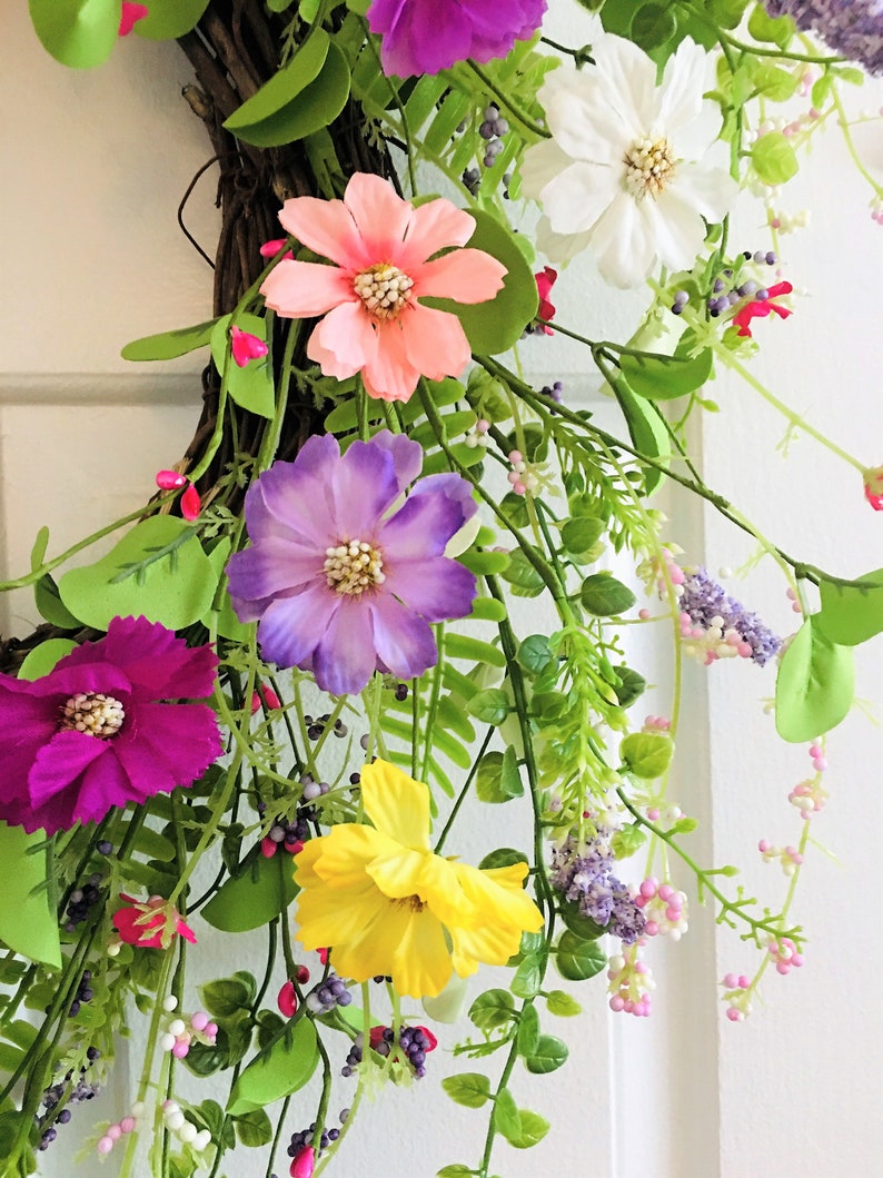 Spring Wreaths for Front Door Summer Flower Berry Wreath - Etsy