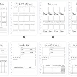 Book Reading Planner Bundle Printable, Reading Planner 2023,printable ...