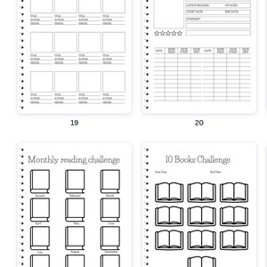 Book Reading Planner Bundle Printable, Reading Planner 2023,printable ...