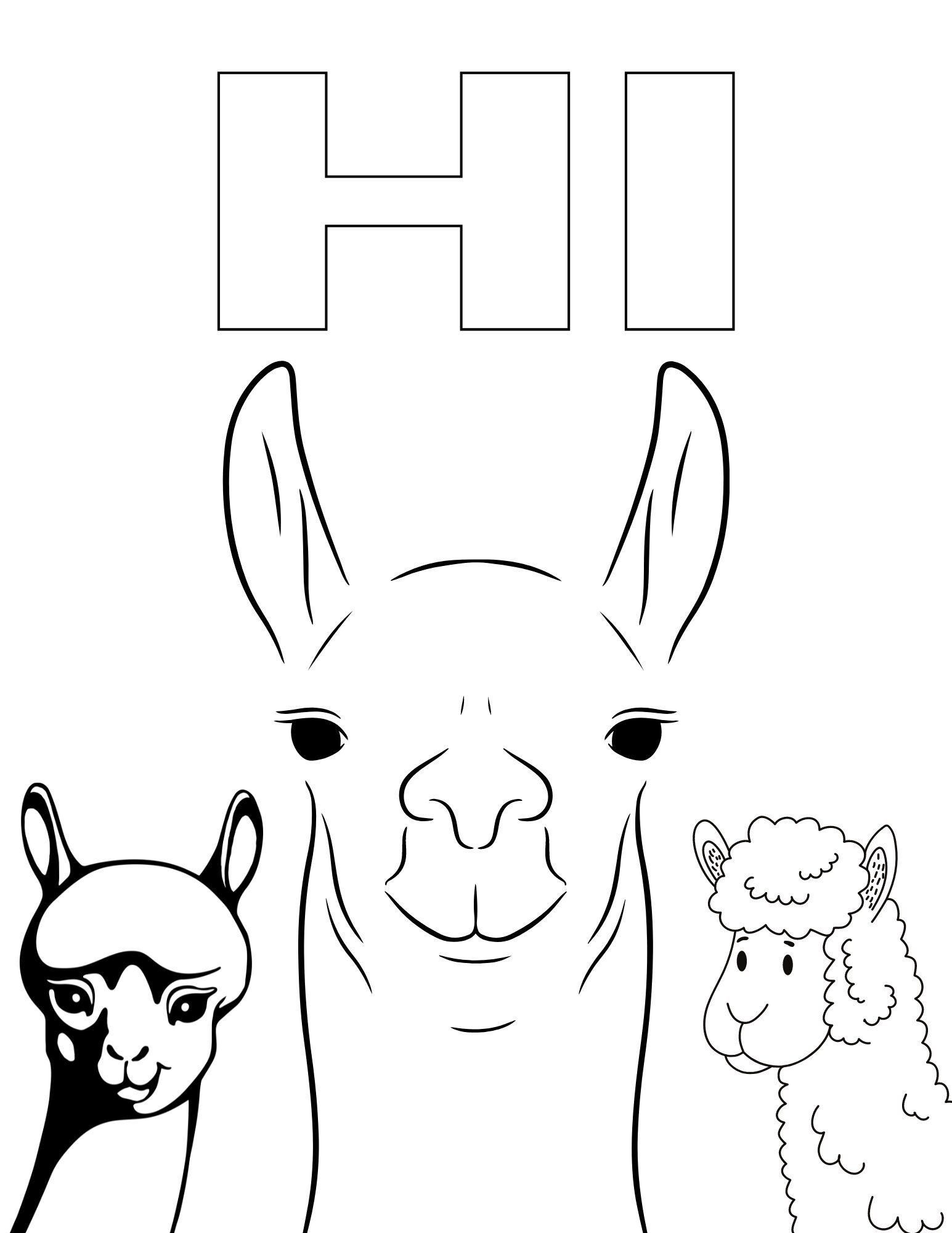 Llama Color Sheets - Etsy