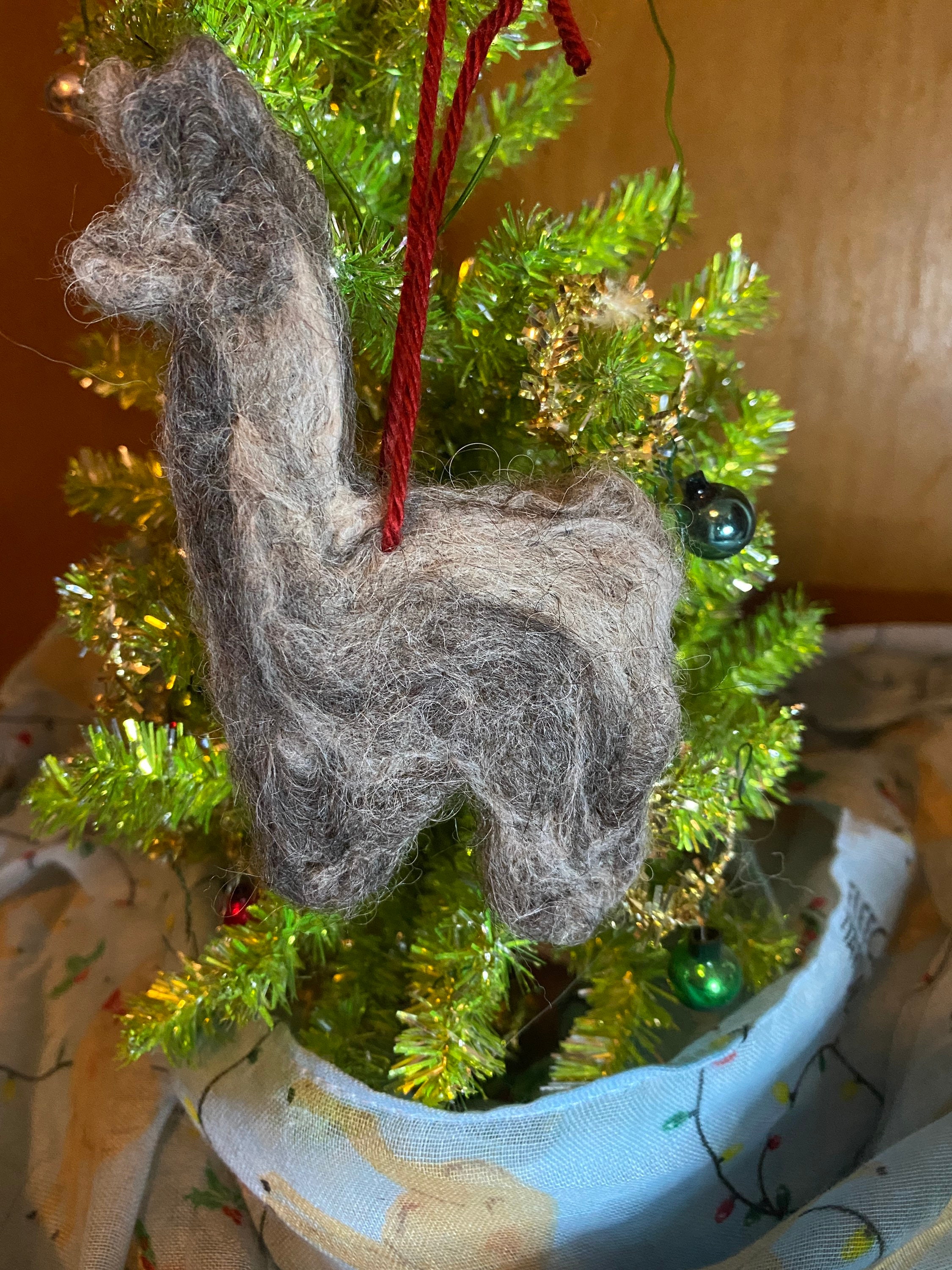 Needle Felted Llama Ornament, Llama Ornaments, Llama Fiber, Handmade ...