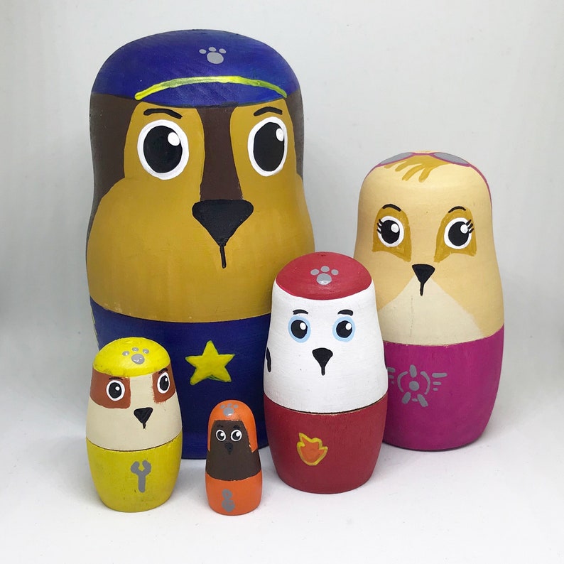 Custom Character Nesting Dolls / Russian dolls Paw Patrol | Etsy