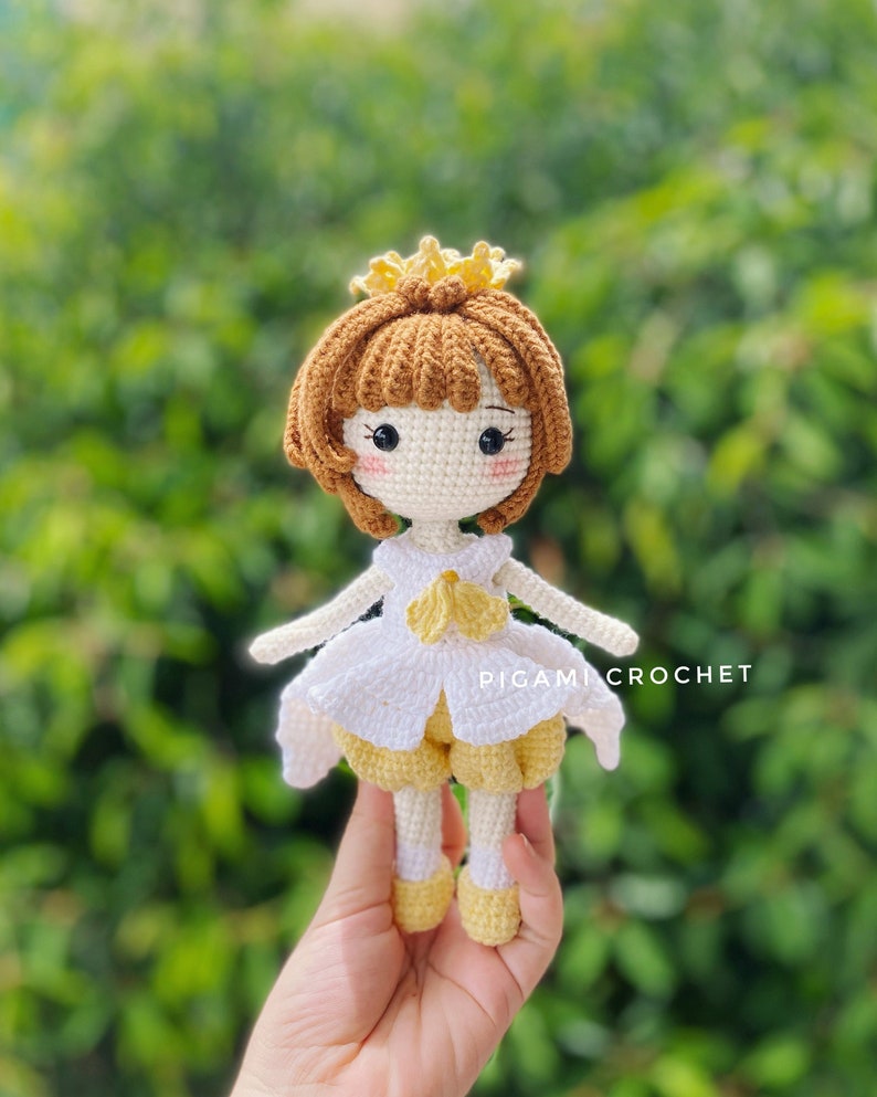 Sakura Crochet Doll Pattern Anime Amigurumi Pattern Yellow - Etsy