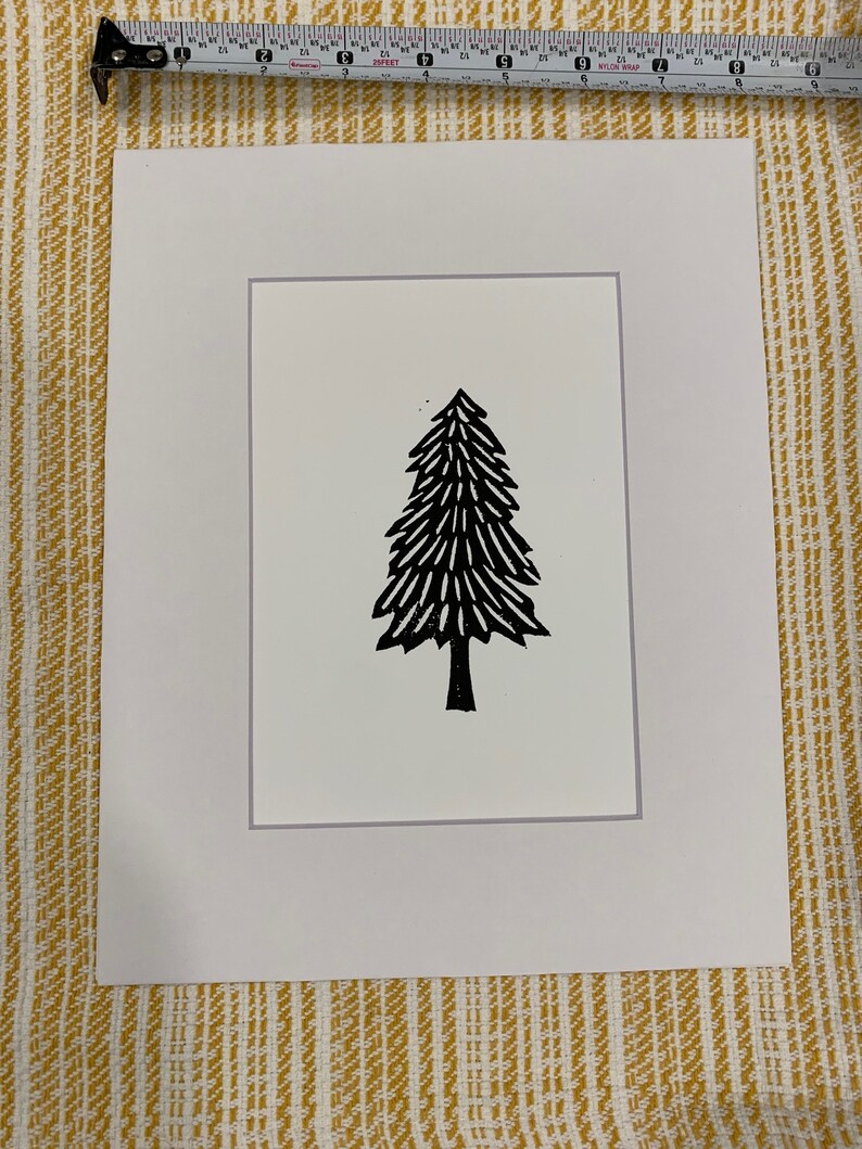 Tree - 8x10 Linocut, Scandinavian, Nursery - Etsy