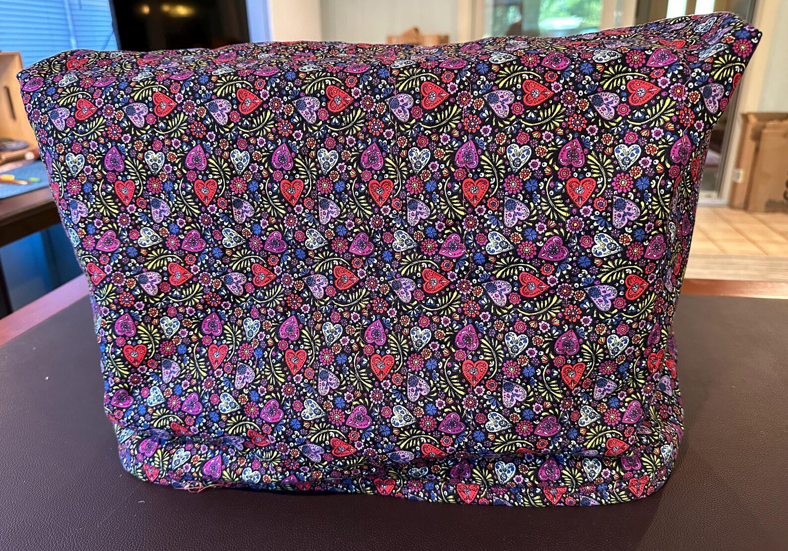 Sewing Machine Cover/embroidery Machine Cover, Hearts Fabric, QUILTED ...