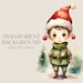 Printable Christmas Elves Clipart Instant Download, Santas Elf Clipart ...