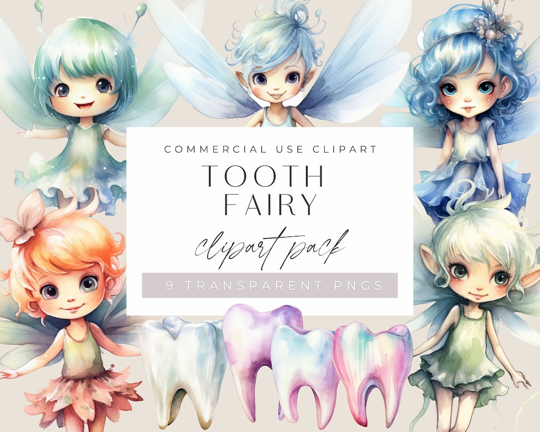 Tooth Fairy Clipart, Transparent Png Clipart, Watercolor, First Tooth ...