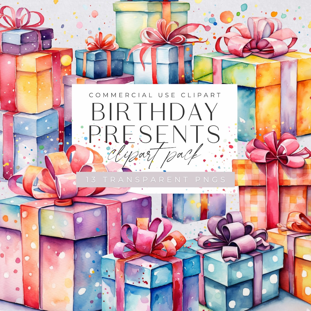 Birthday Present Clipart, Party Celebration Clip Art, Gift Box With ...