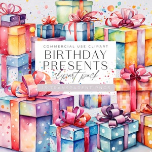 Birthday Present Clipart, Party Celebration Clip Art, Gift Box With ...