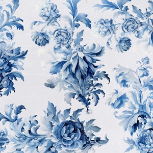 Blue Flourish Florals, Watercolor Clipart Pack, Clip Art for Commercial ...