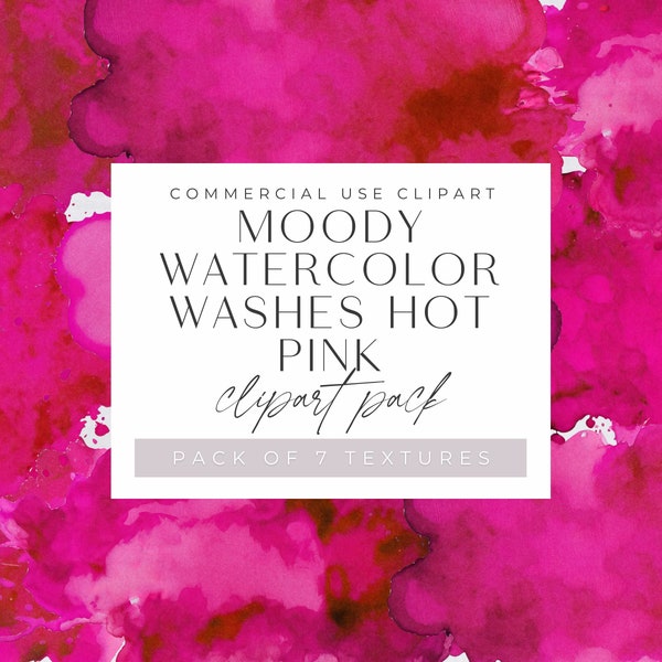 Hot Pink Watercolor - Etsy