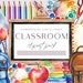 Classroom, Back to School Clipart, Watercolor Teacher Clip Art ...
