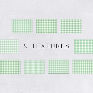 Gingham Green and White Texture Clipart, Check Pattern Backgrounds ...