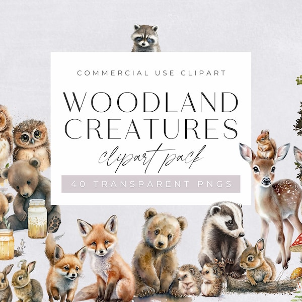 Woodland Clipart - Etsy