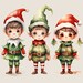Printable Christmas Elves Clipart Instant Download Santas Elf - Etsy