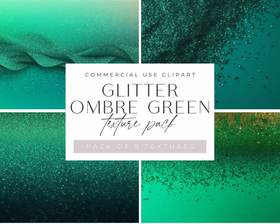 Glitter Ombre Green Texture Clipart, Bright and Colourful Gradient ...
