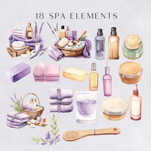 Spa Day Clipart, Watercolor Beauty Clip Art, Pamper Slumber Party ...