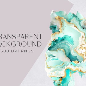 Cyan and Gold Alcohol Ink Png Clipart, Geode Transparent, Green and ...