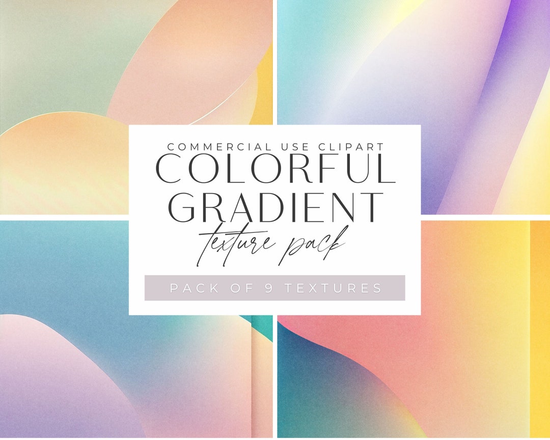Colourful Gradients Clipart Pack, Pink, Purple, Blue Texture ...