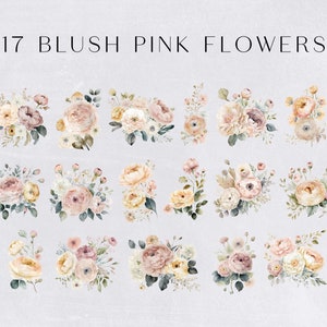 Watercolor Flowers Clipart Commercial, Spring Flower Clipart Pack ...