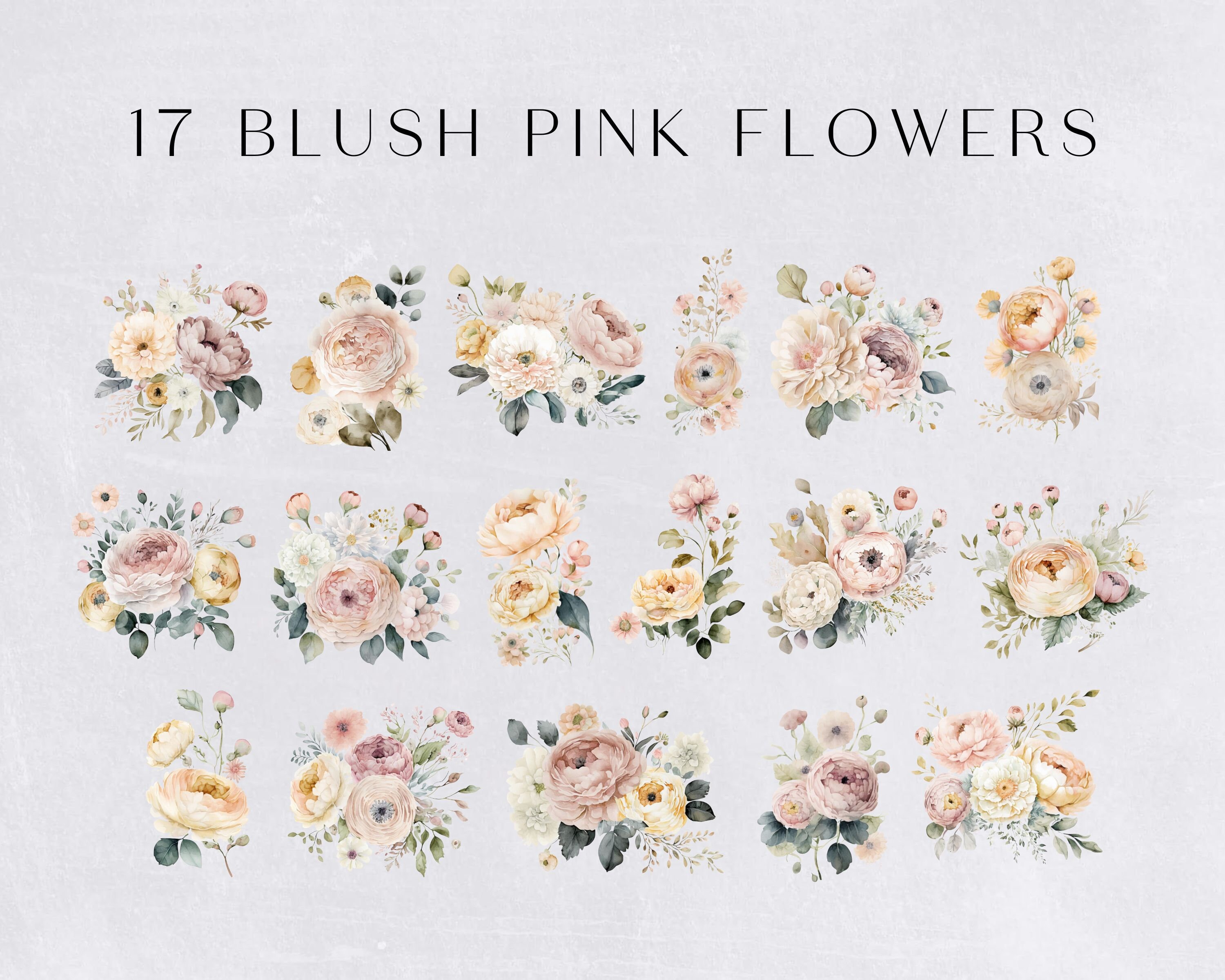 Watercolor Flowers Clipart Commercial Spring Flower Clipart - Etsy ...