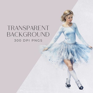 Ice Skating Girl Clipart, Winter Sports Clip Art, Figure Skating, Ice ...