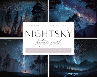 Nightsky Texture Clipart. Night Sky Starry Backgrounds. Night Time ...