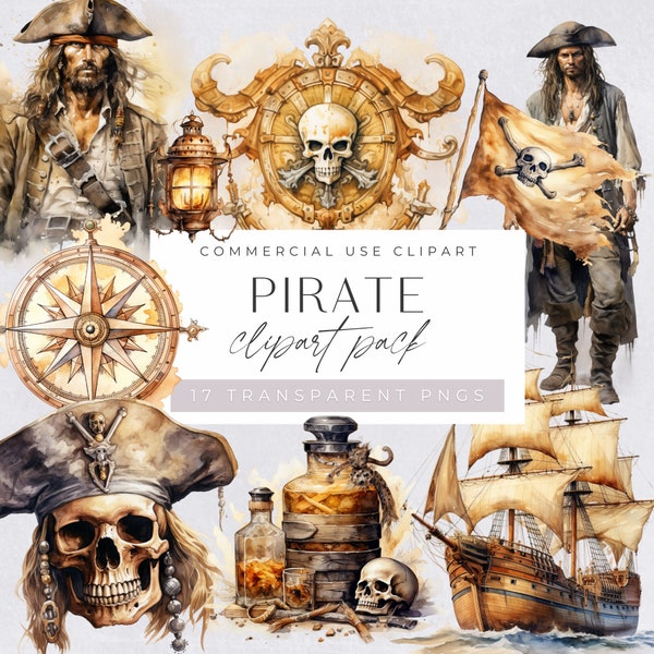 Pirate Clipart - Etsy