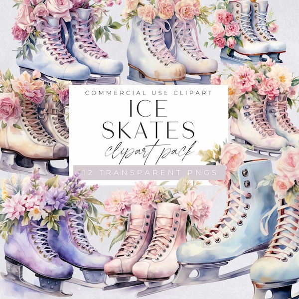 Ice Skates Clip Art - Etsy