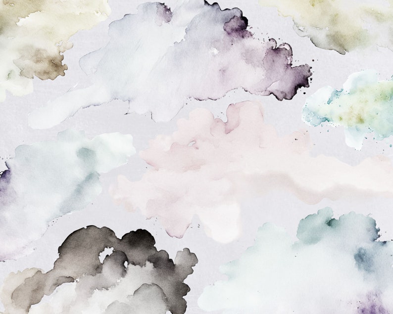 Neutral Watercolor Washes, Textures for Backgrounds, Jpeg, Commercial ...