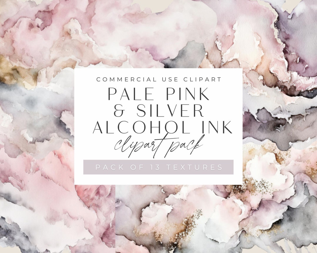Pale Pink & Silver Alcohol Ink Texture, Transparent Png Clipart, Geode ...