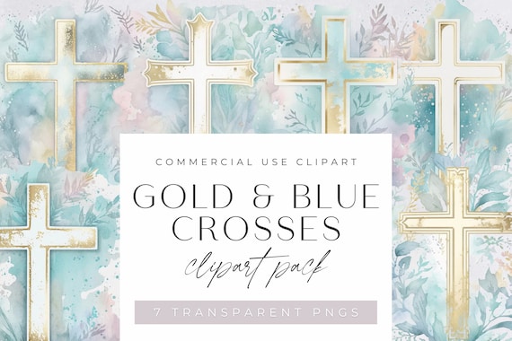 Blue Christian Cross Clipart