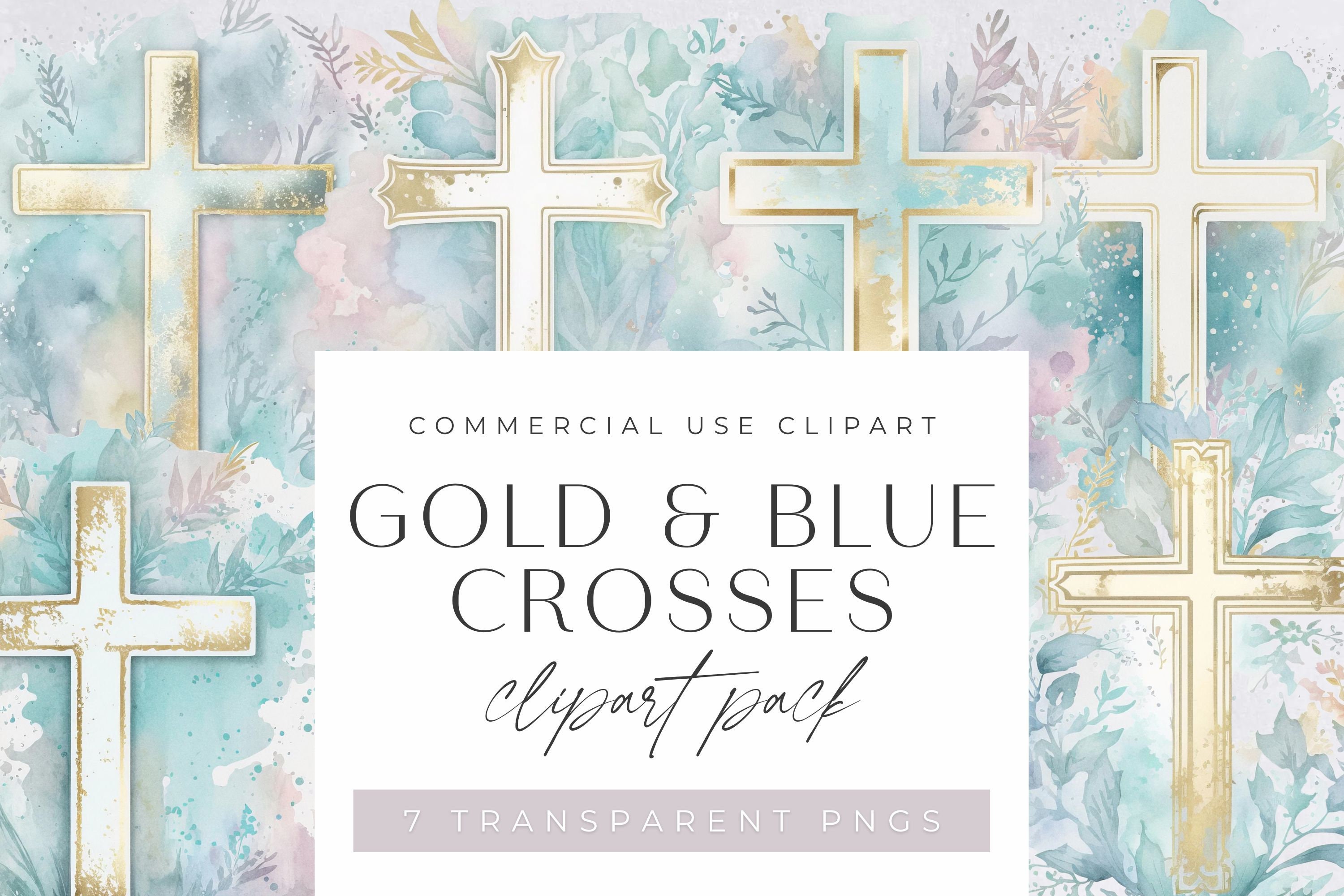 Baby Blue Cross Clip Art