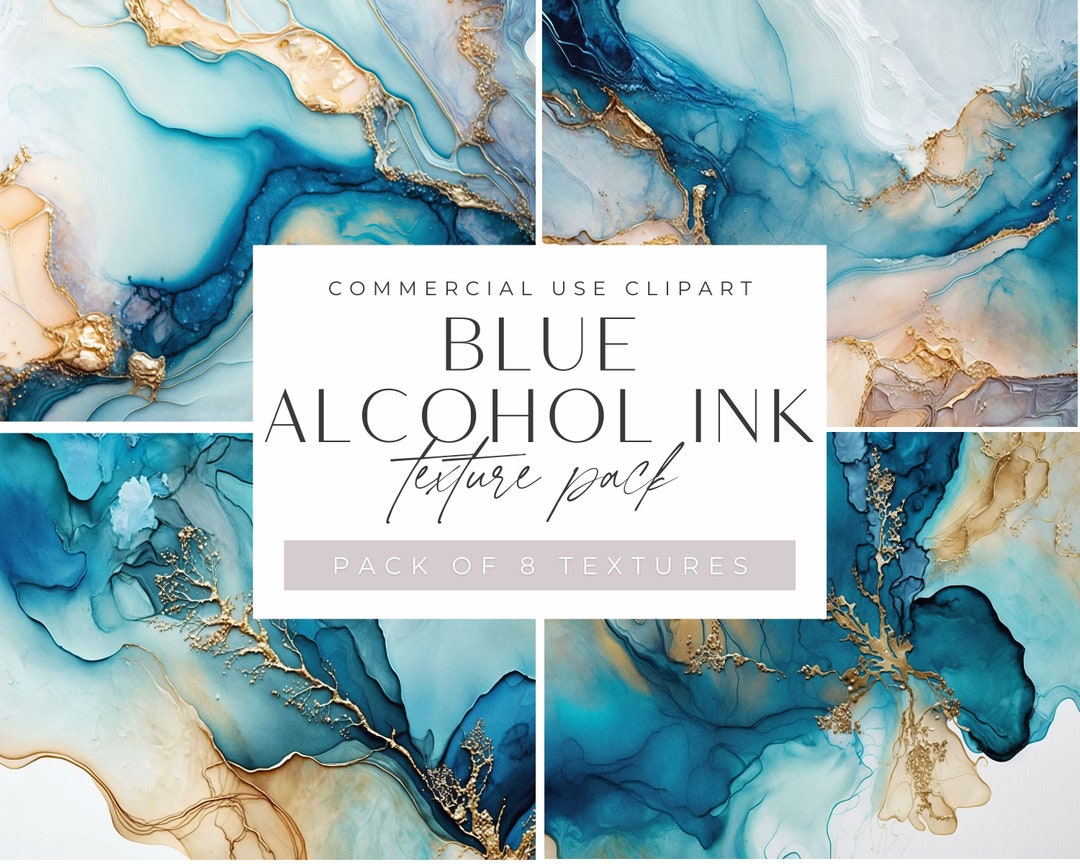 Alcohol Ink Texture, Blue & Gold Transparent Png Clipart, Blue ...