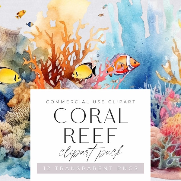 Coral Clipart - Etsy