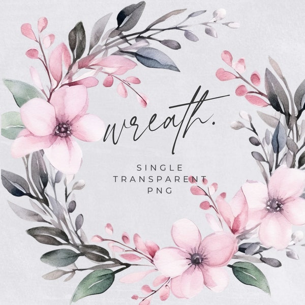 Pink Floral Wreath - Etsy